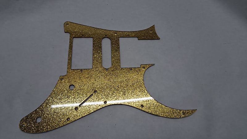 Gold Glitter Pickguard fits Ibanez (tm) RG350 MDX HSH | Reverb