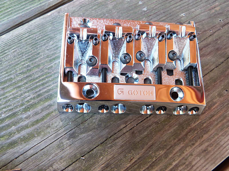 Gotoh 4 string bass bridge chrome | Reverb