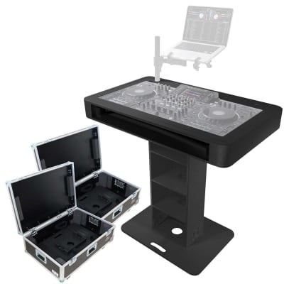 ProX XZF-DJCT-BL-CASE Black DJ Control Tower Stand with Prime | Reverb