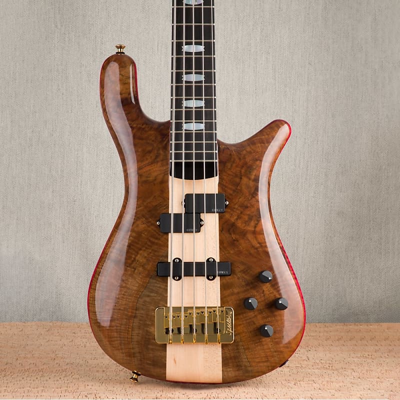 Spector USA Custom NS-5XL 5-String Bass Guitar - Walnut Burl | Reverb