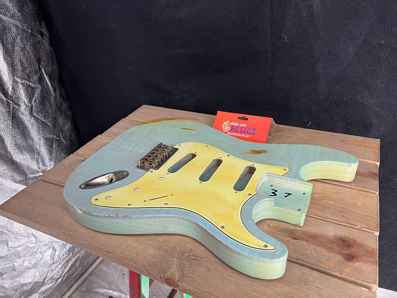 Real Life Relics Custom Class Nitro Strat® Body Aged Trans | Reverb