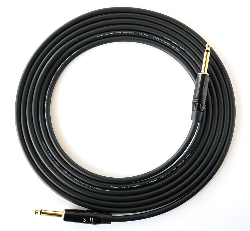 JS New 10 ft Inst Cable with Mogami 2524, Black Gold Plugs | Reverb