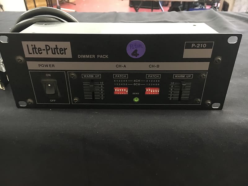 Lite Puter P-210 Dimmer Pack 4 Output 1980's Black | Reverb