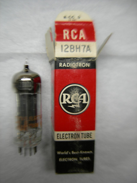 RCA 12BH7A NOS in box 1961 black plate 12bh7 tube for urei | Reverb