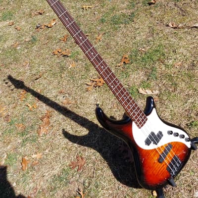 Pedulla Rapture 4-String Bass, AAA Flame Maple, Tobacco | Reverb