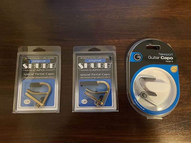 3 Capo Bundle - Shubb C8b Brass Partial - Shubb C7b Brass | Reverb