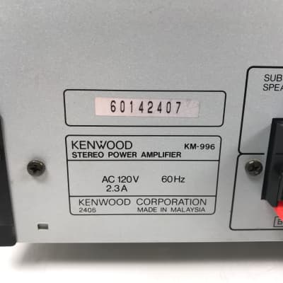 Kenwood KM-996 Stereo Power Amplifier | Reverb