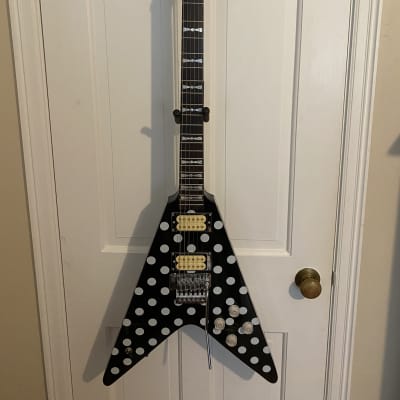 Randy Rhoads Replica Flying V 2021-present - Black with White | Reverb