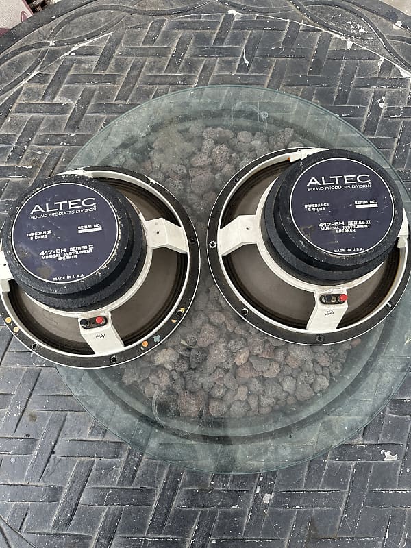 Pair of Altec 417-8H Vintage Guitar Speakers | Reverb