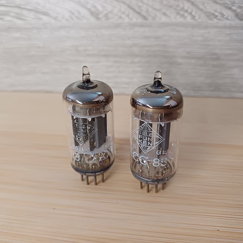 NOS TELEFUNKEN ecc83 12ax7 LONG SMOOTH plate matched pair. | Reverb