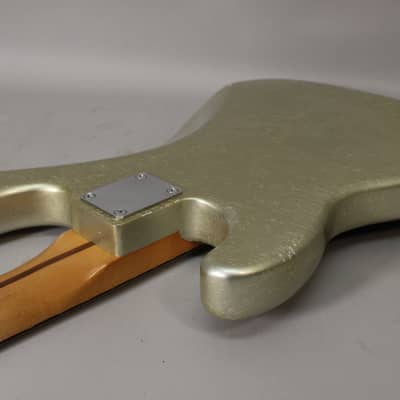 Parts Bass P-Style Bass Guitar Inca Silver Heavy Relic Finish | Reverb