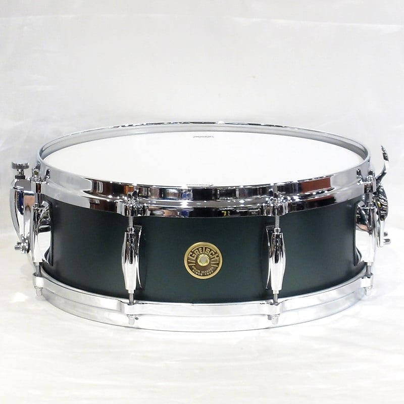 GRETSCH USA Custom Snare Drum 145 / Satin Cadillac Green | Reverb