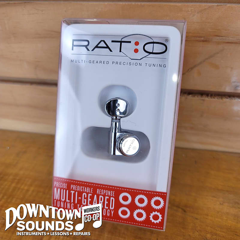 Graph-Tech Ratio Electric Locking 6-In-Line Classic Chrome | Reverb