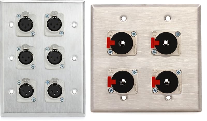 Pro Co WP3002 Triple Gang (6) XLRF Latching Wall Plate Bundle | Reverb
