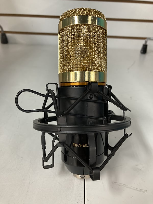 BM-800 Studio Condenser Microphone with Shock Mount (Gold | Reverb