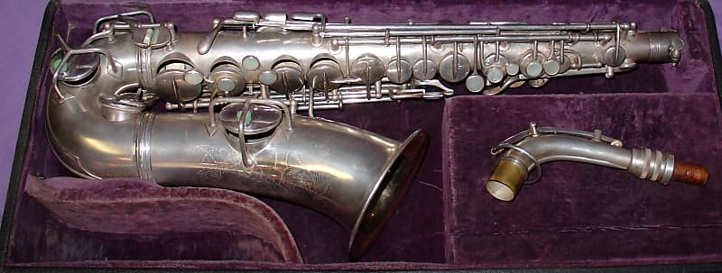 Vintage 1921 CONN Chu Berry "New Wonder" Satin Silver | Reverb Canada