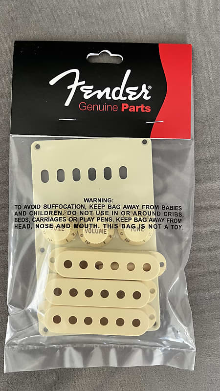 Fender Stratocaster Plastic Kit Knobs, Tremolo Cavity & | Reverb