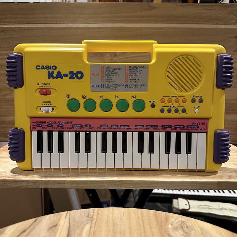 Rare Casio KA-20 32 Key Synthesizer Keyboard 1984 - Yellow | Reverb
