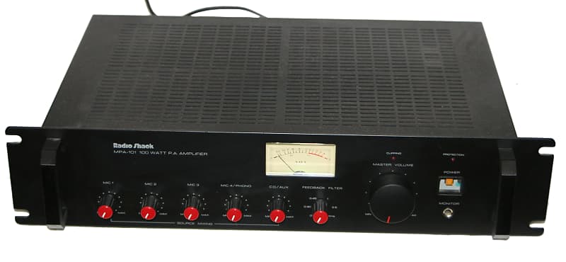 Radio Shack MPA-101 4-Channel 100 Watt PA Amplifier Rack | Reverb