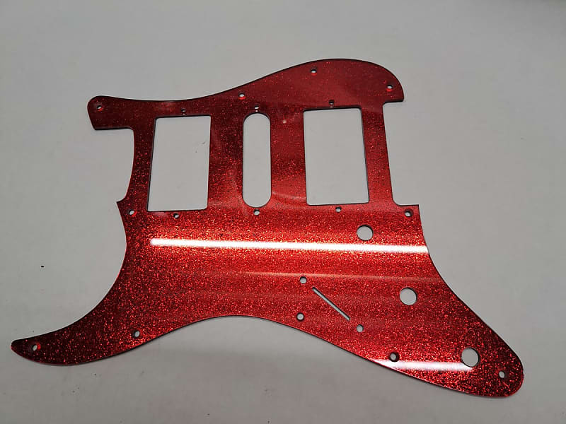 Lefty left handed Red Sparkle Glitter Acrylic Strat | Reverb