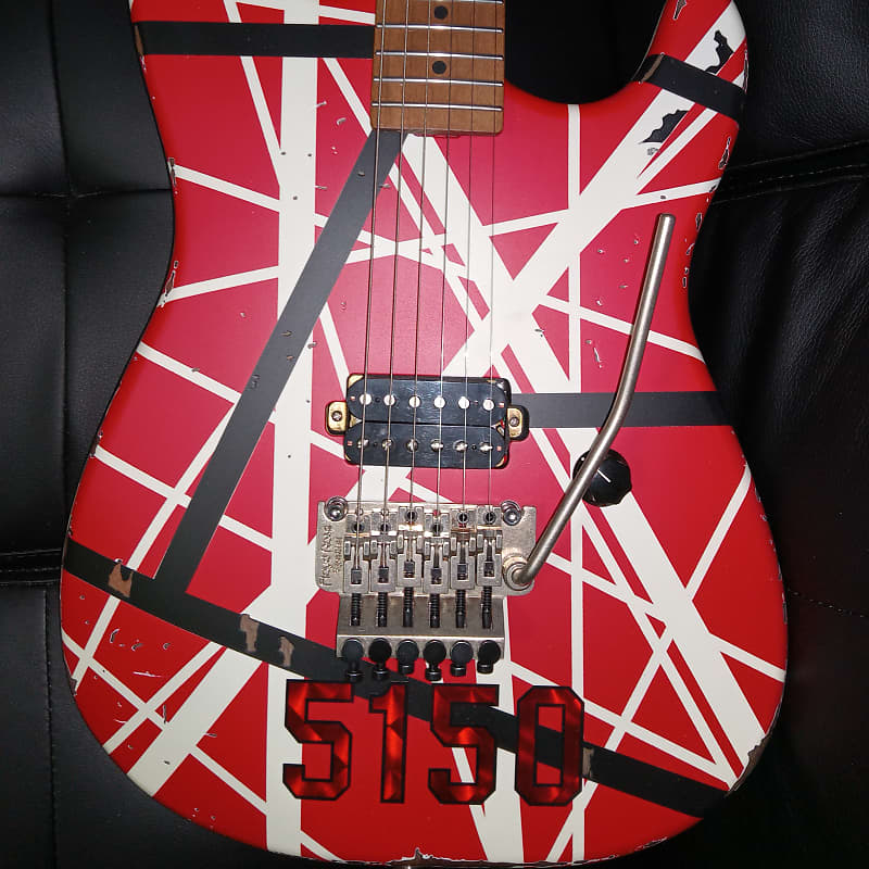 Firefly Striped Relic Guitar - EVH 5150 Stickers, Knob & | Reverb