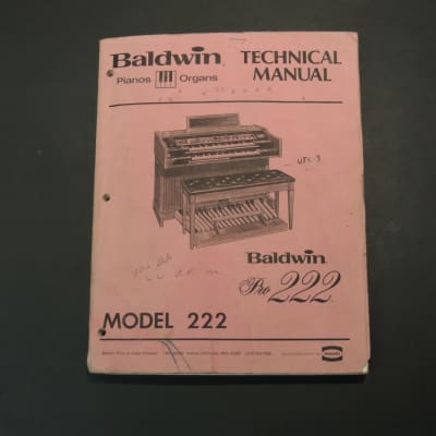 Baldwin Model 222 Technical Manual [Three Wave Music] | Reverb