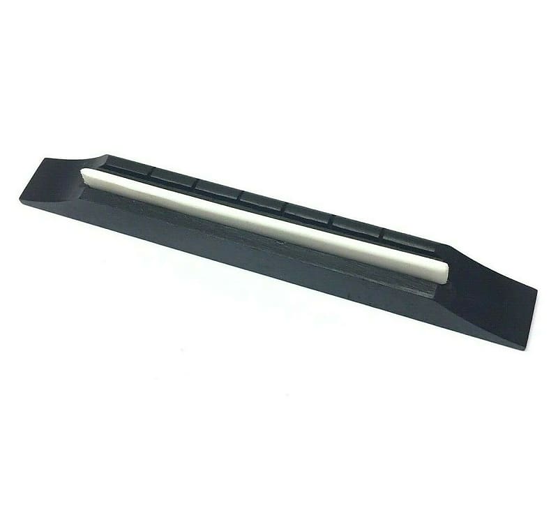Grover Fixed Ebonized Bridge w/Plastic Saddle for Flat Top | Reverb