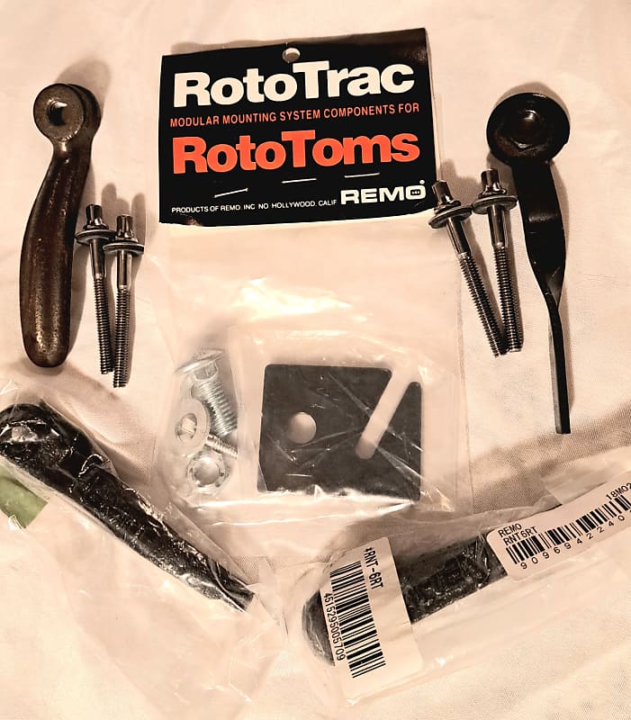REMO Roto Tom Hardware Lot Age Unknown Black | Reverb