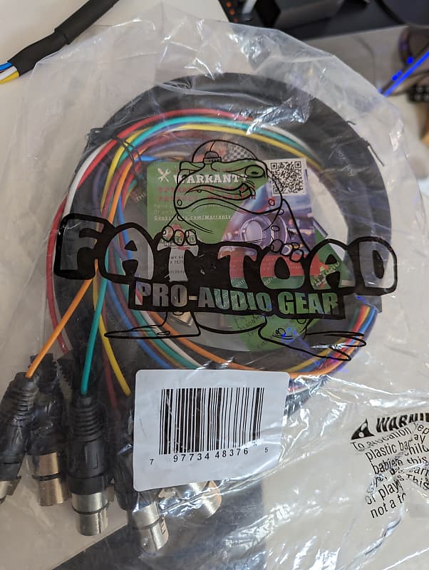 XLR Snake Cable Patch (10ft X 8 Channels) by FAT TOAD | | Reverb