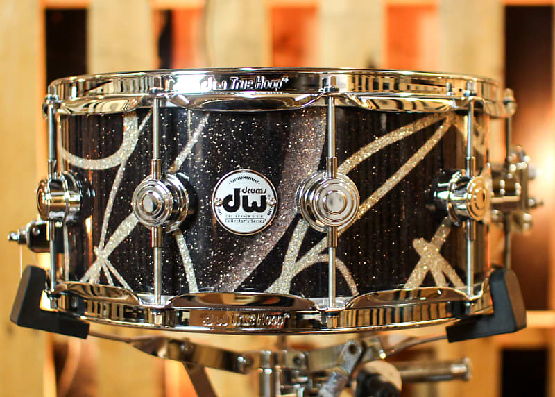 DW 6.5x14 Collector's Maple VLT Smoke Glass Contrail Snare | Reverb