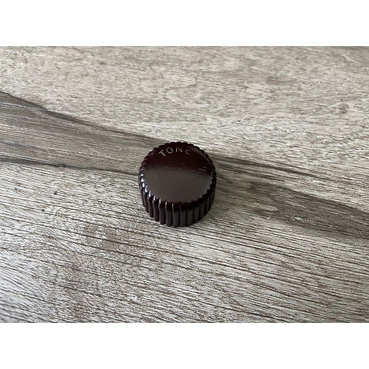 Vintage Brown "Cupcake" Tone Knob 1950s, Harmony, Silvertone | Reverb
