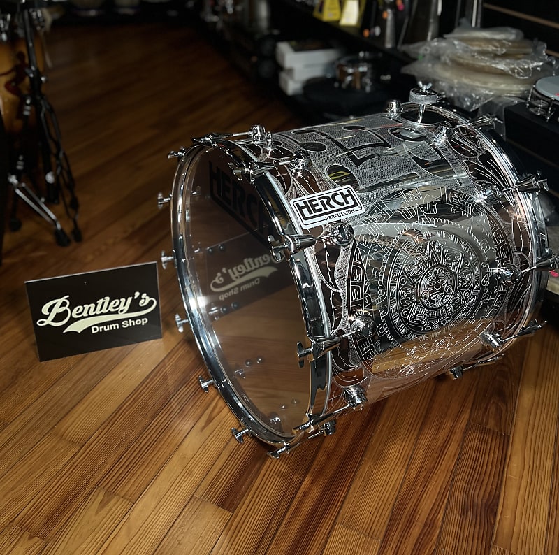 Herch Percussion 20x22" Tambora Bass Drum in Anodized Black | Reverb