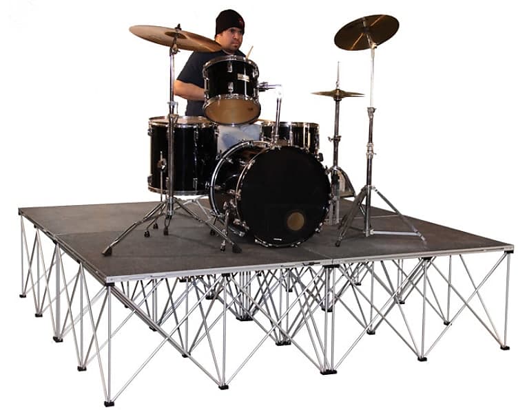 Drum riser Intellistage 6ftx6ftx 24' tall + cart | Reverb