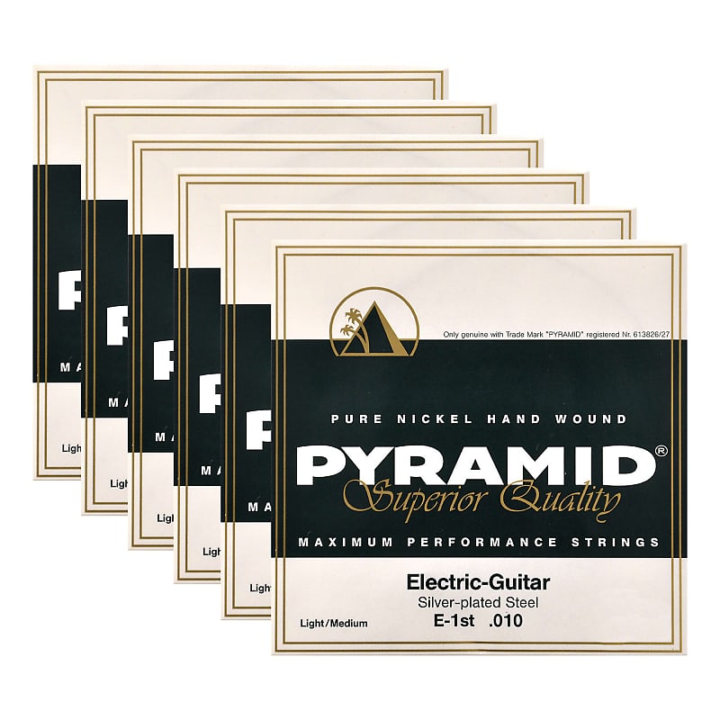 Pyramid Electric Round Wound Light/Med 10-48 6 Pack Bundle | Reverb