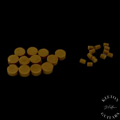 REAL Aged Clay Fretboard Dot Inlay Side Dots 1/4” Set of 12 | Reverb