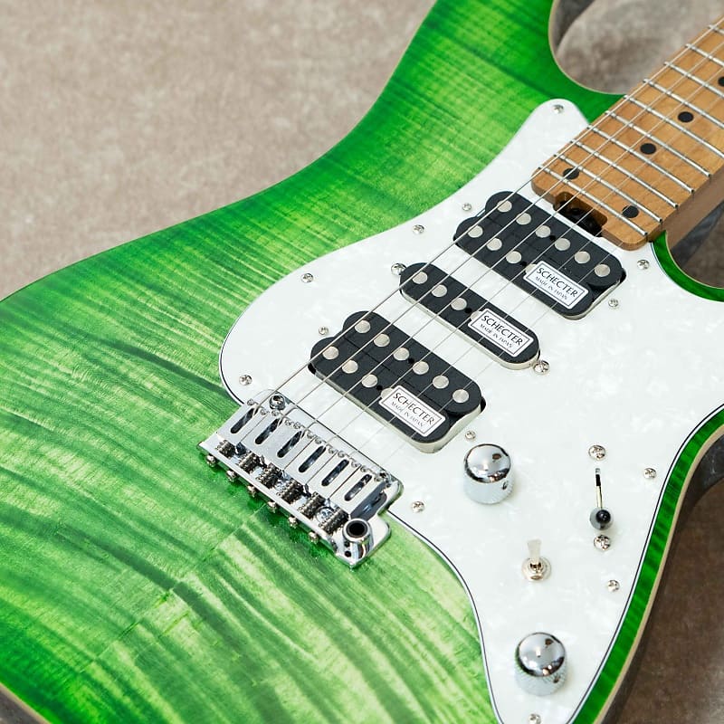 Schecter SD-2-24-AL-VTR-FM -Light Green Burst / LGB- 2022 | Reverb