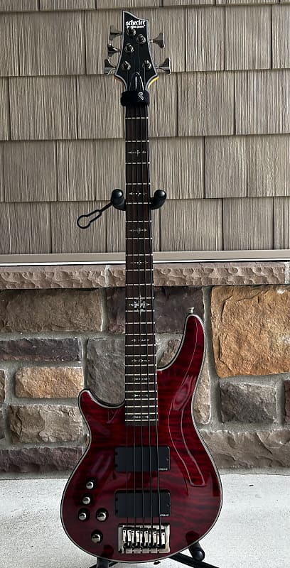 Schecter Damien Elite 5-String Left Handed Bass Guitar | Reverb