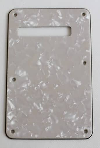 Aged white+Light Ivory Pearl,Standard Stratocaster Back Plate | Reverb