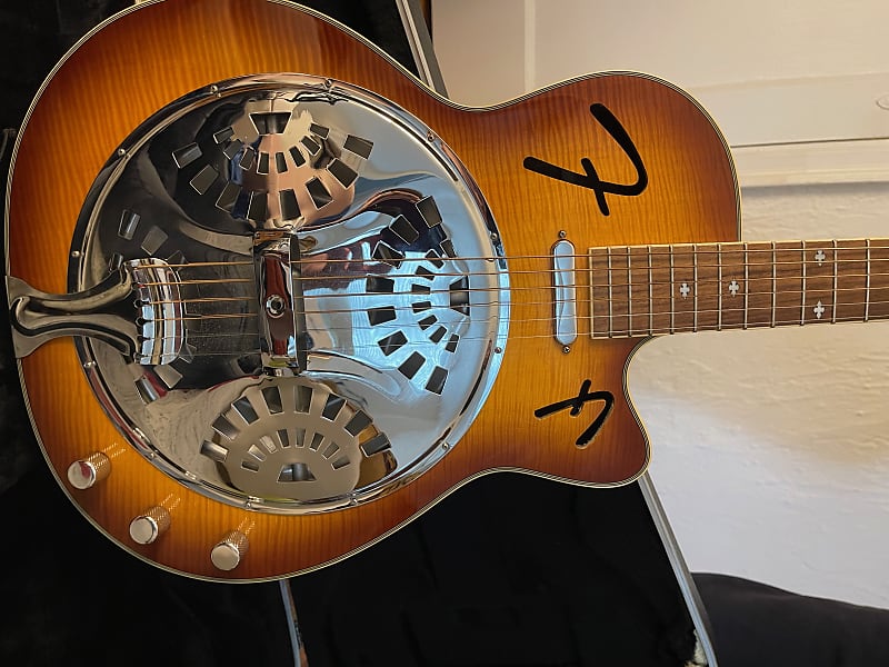Fender FR-50CE Cutaway Acoustic-Electric Resonator w/ Hard | Reverb