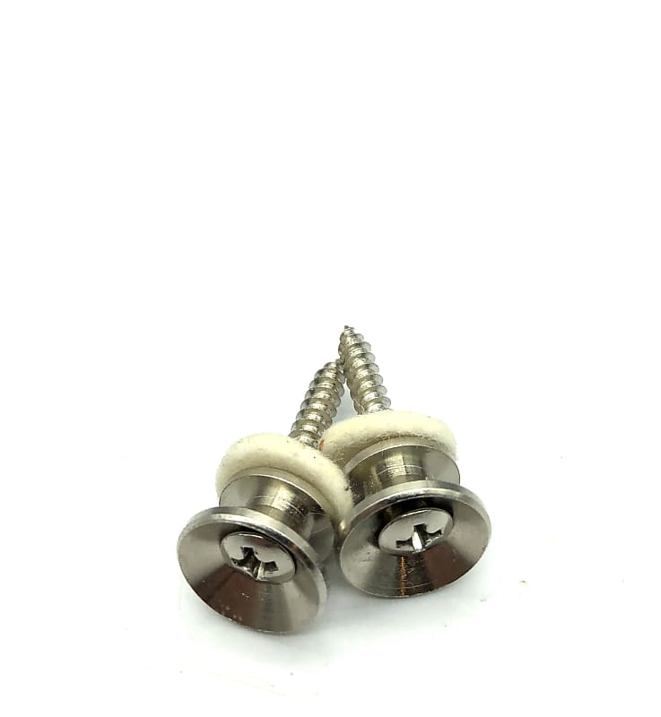 Stratocaster Telecaster Style Strap Buttons End Pins Nickel | Reverb