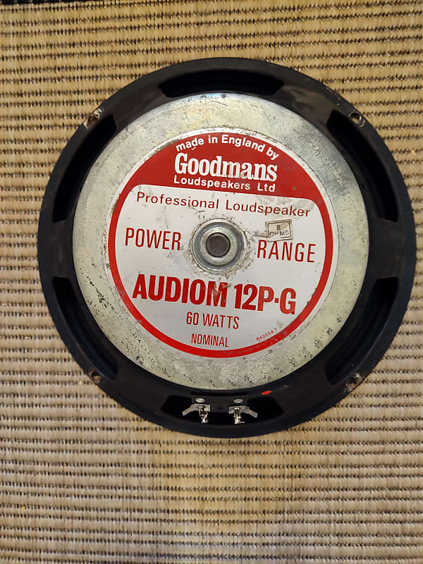 12 Goodmans Power Range Audiom 12P-G Loudspeaker 1970s - | Reverb
