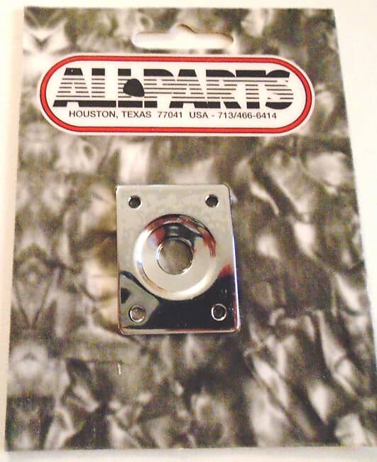 New Output Plate Allparts Chrome Square for Electric Guitar | Reverb