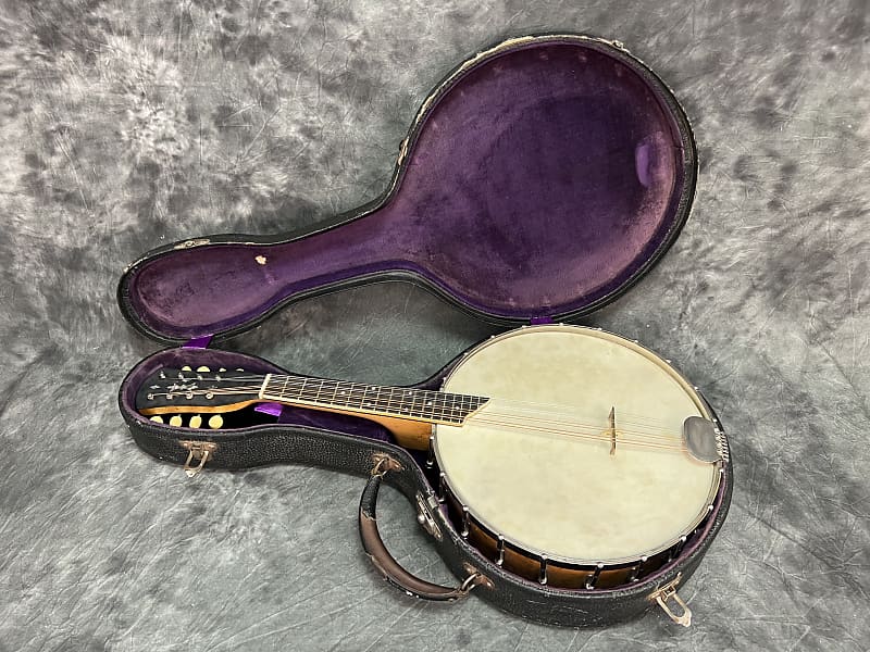 Wurlitzer Banjolin 1920’s - Hard case and tension key! | Reverb