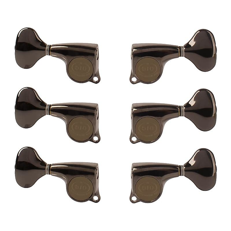 Gotoh Midsize 510 3+3 Guitar Tuners with Metal Knobs, Cosmo | Reverb