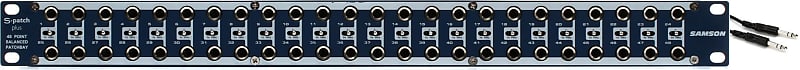 Samson S-Patch Plus 48-point Balanced Patchbay Bundle with | Reverb