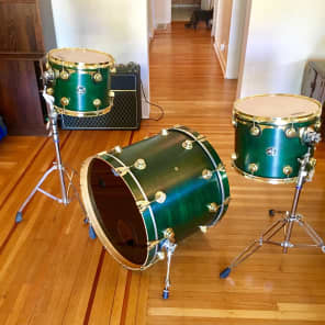 Drum Workshop DW Collectors series 2000 Satin emerald green | Reverb
