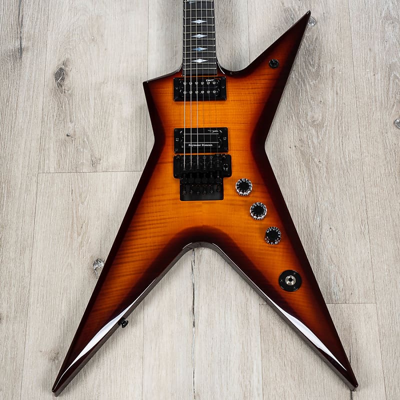 Dean USA Dime Stealth Guitar, Ebony Fretboard, Flame Maple | Reverb