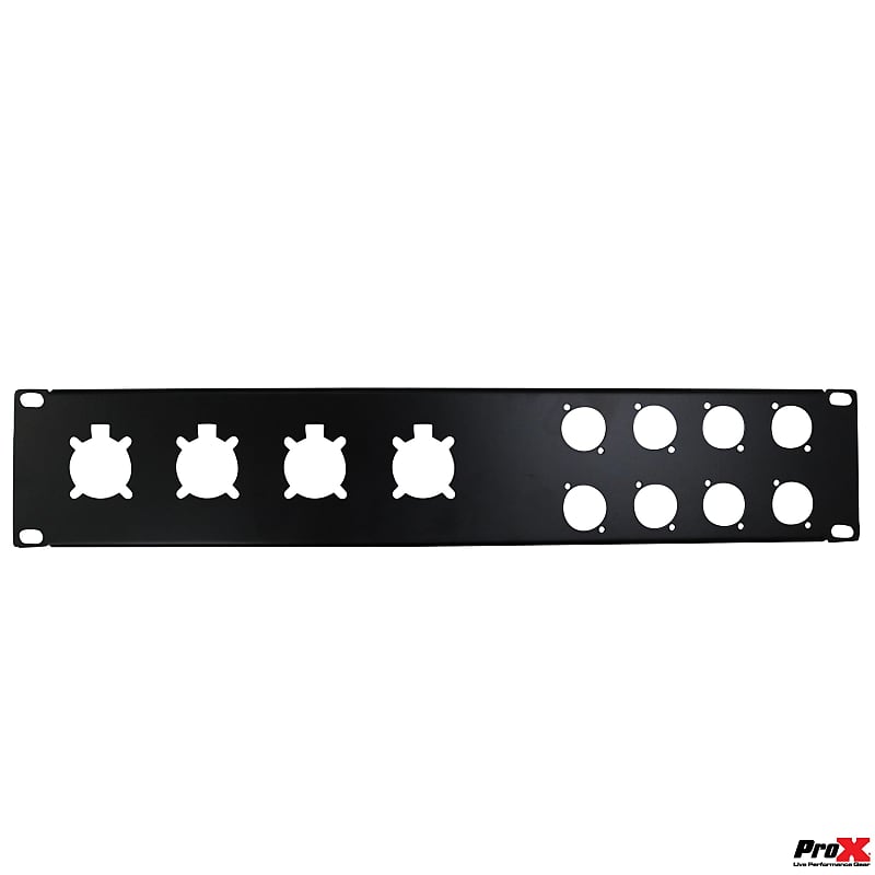 ProX T-P2-4X8 2 Unit Unloaded Rack Panel for 8 XLR-D and 4 | Reverb