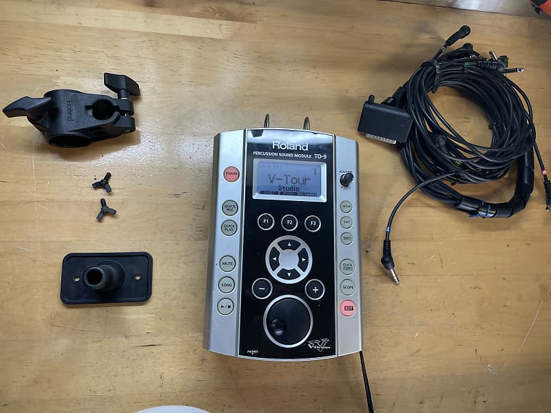 Roland TD-9 V-Drum Module w/Mount, Clamp, Wiring Harness, Vex | Reverb