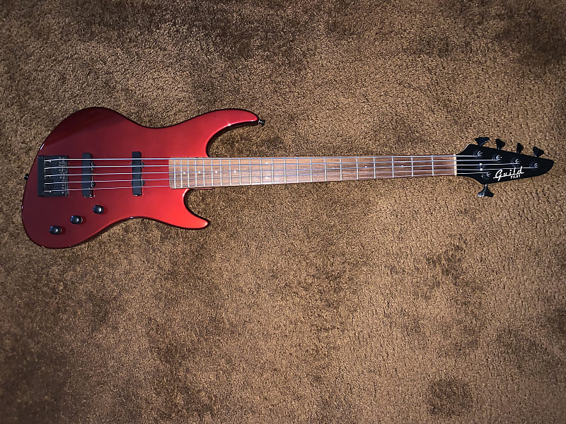 Guild Pilot SB-605 Metallic Red 5 String Bass USA 1991 | Reverb